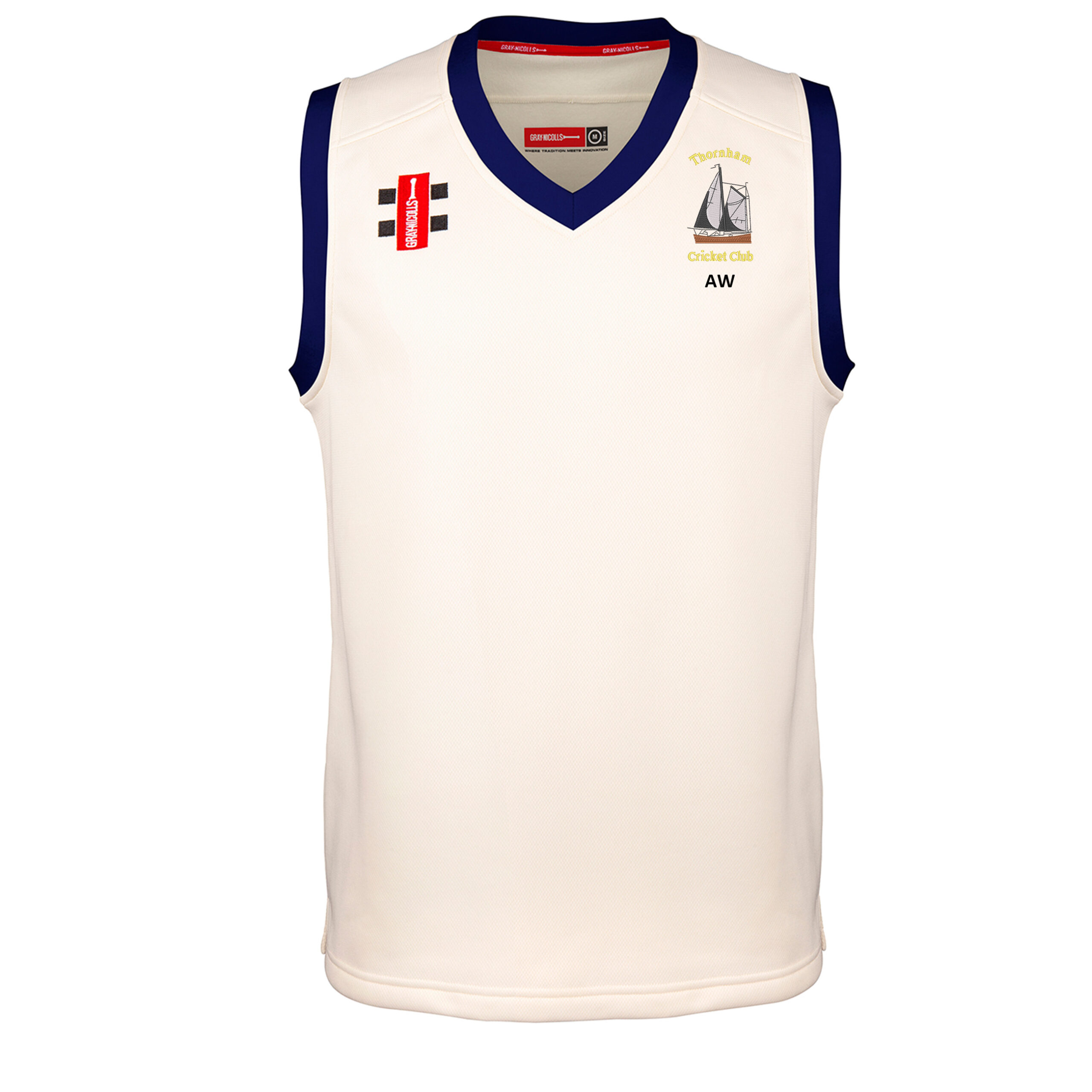 Thornham CC Pro Performance Slipover Navy Trim | MR Cricket Hockey