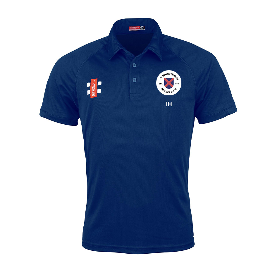 St John Fishers CC Matrix V2 Polo Navy | MR Cricket Hockey