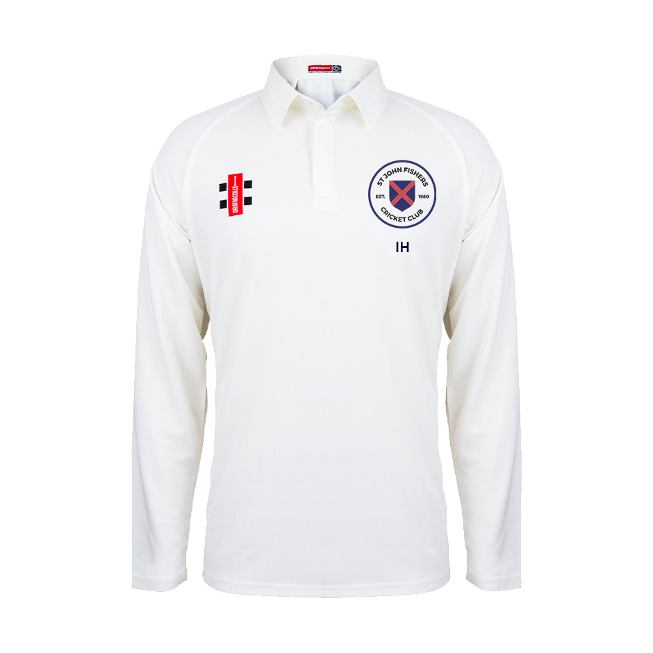 St John Fishers CC Matrix V2 Match Shirt Long Sleeve White | MR Cricket ...