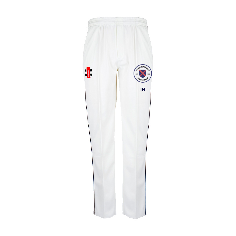 St John Fishers CC Matrix V2 Match Trouser White Navy Trim | MR Cricket ...