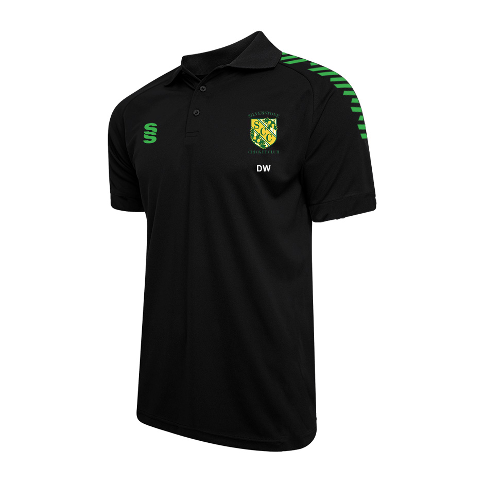 Silverstone CC Dual Polo Black Emerald Stripes | MR Cricket Hockey