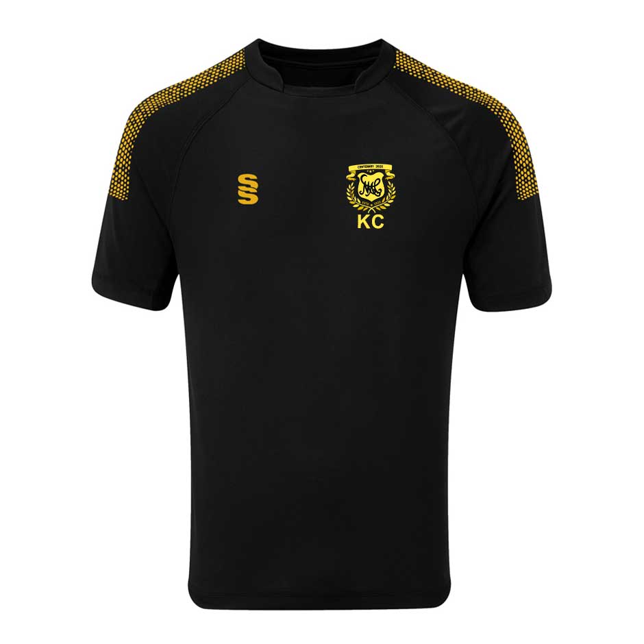 Mayfield CC Dual Collar Training Shirt Black Amber - Centenary Badge ...