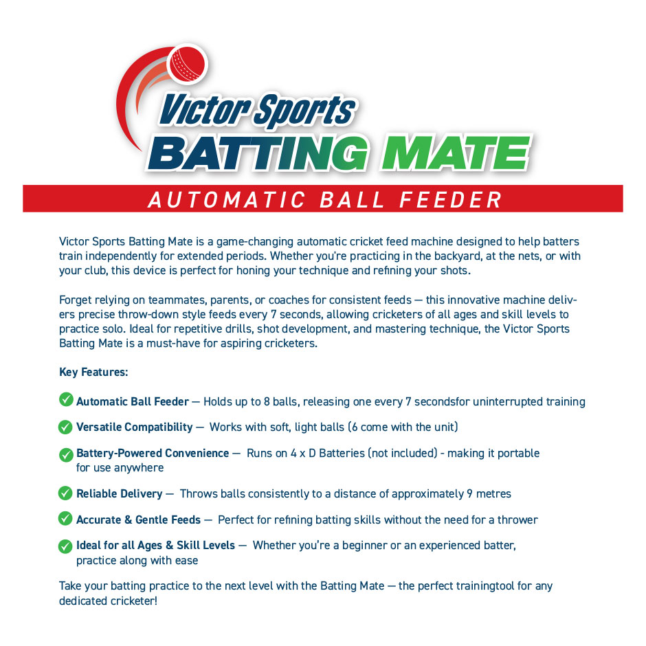 Victor Sports Batting Mate Ball Feeder Pack Of Balls | MR Cricket Hockey