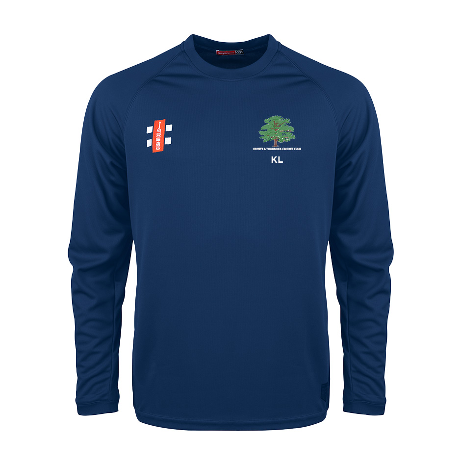 Orsett and Thurrock CC Matrix V2 Long Sleeve Training Shirt Navy | MR Cricket Hockey
